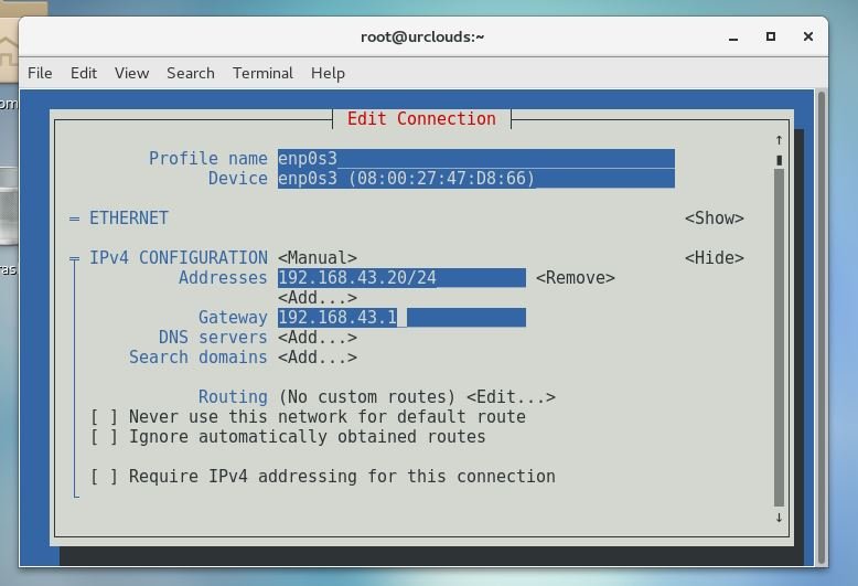 Network Configuration After Centos 7 Minimal Installation Urclouds